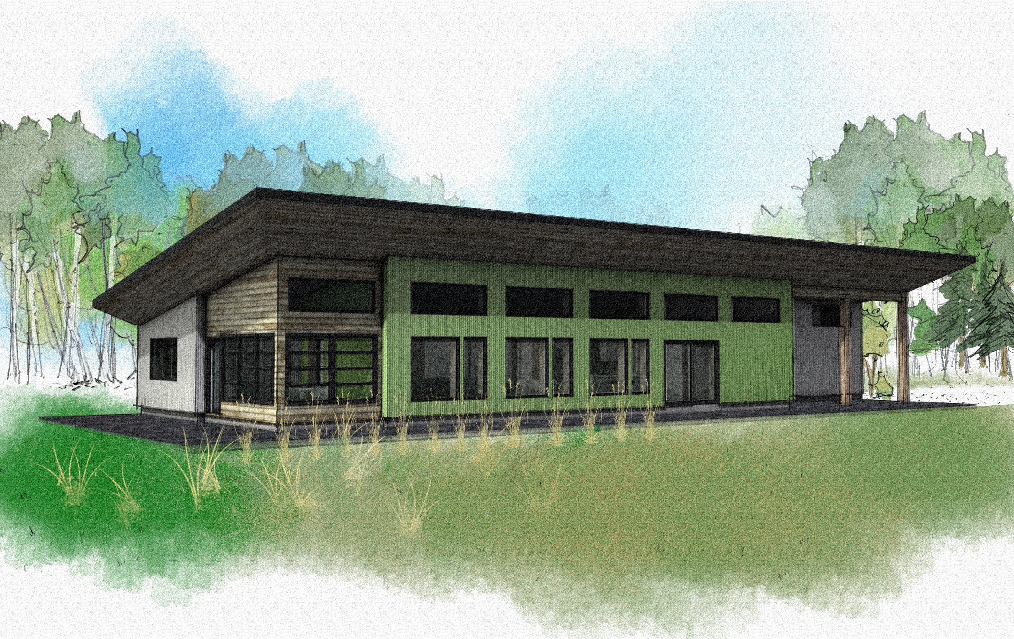 Shed Roof Passive Solar House Plans Outtrim Project | Eco Rural Home